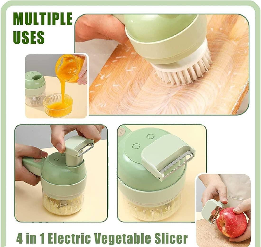 4 in 1 Portable Electric Vegetable Cutter Set – Mitti Box